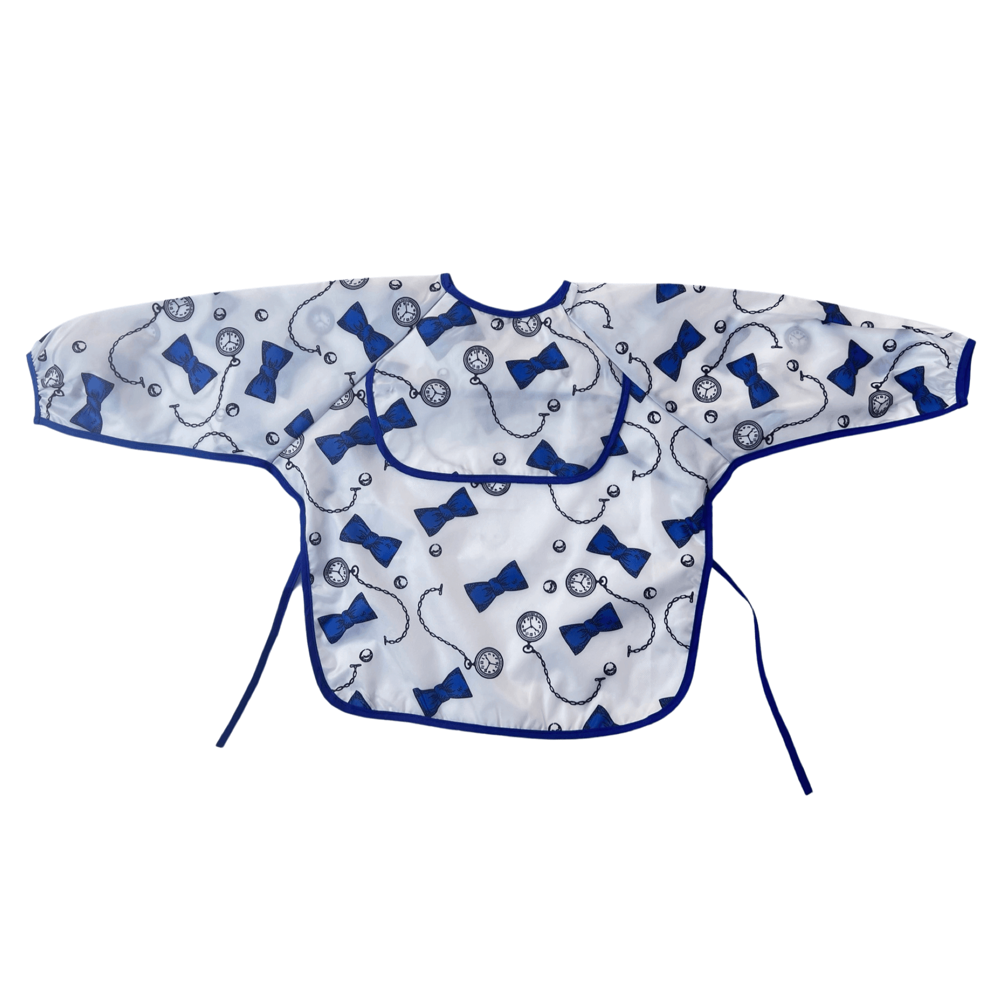 2 Pack Large Long Sleeve Baby Feeding Smock - Blue