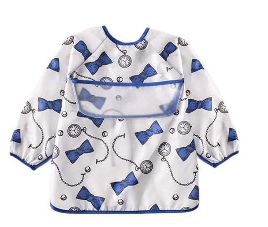 2 Pack Large Long Sleeve Baby Feeding Smock - Blue – Cudodi